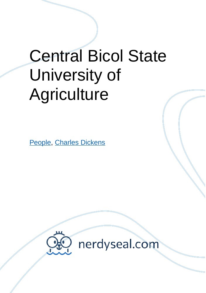 Central Bicol State University of Agriculture - 513 Words - NerdySeal
