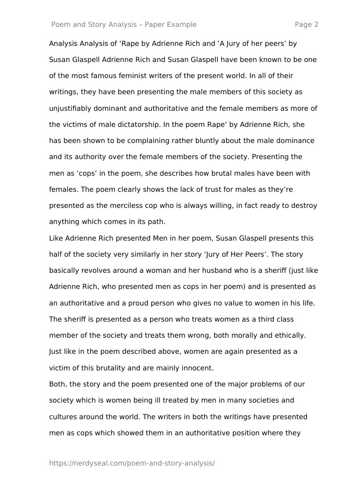 Poem And Story Analysis 409 Words NerdySeal poem-and-story-analysis-409-words-nerdyseal