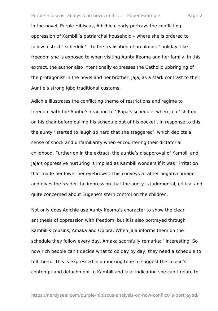 Purple Hibiscus Analysis On How Conflict Is Portrayed 672 Words purple-hibiscus-analysis-on-how-conflict-is-portrayed-672-words