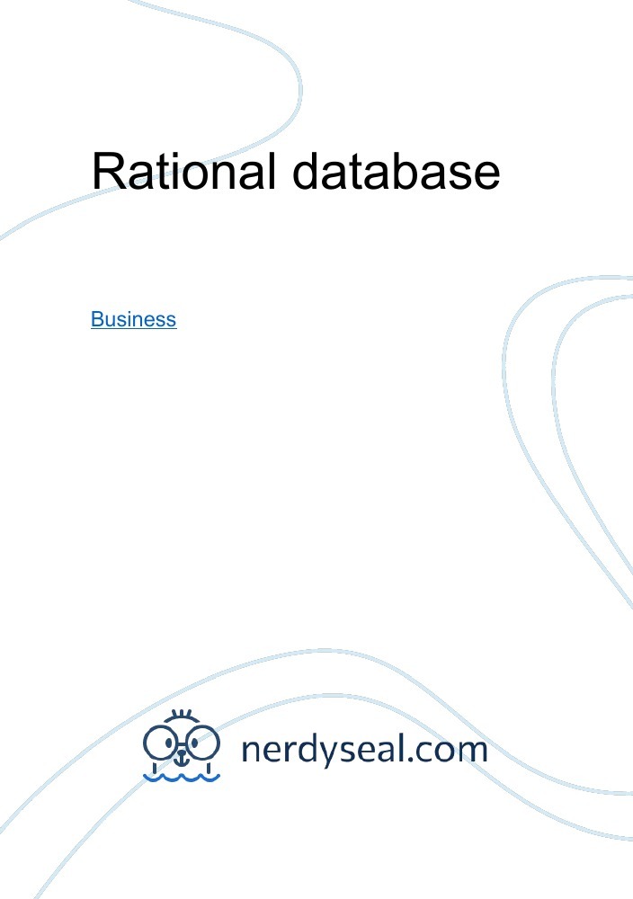 Rational database - 356 Words - NerdySeal