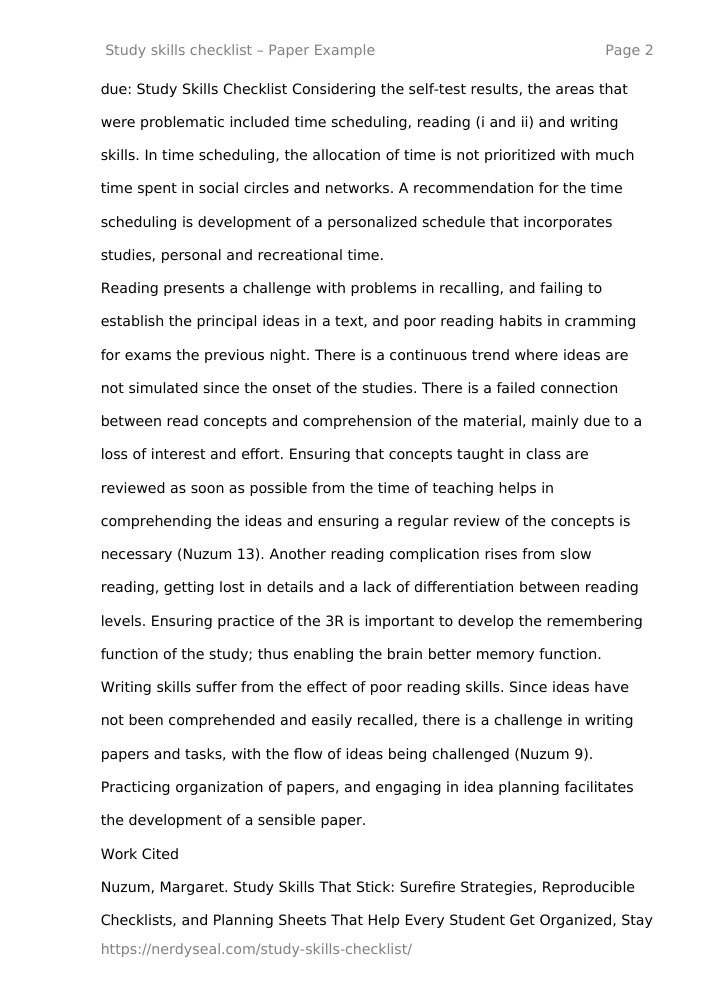 Study Skills Checklist 298 Words NerdySeal study-skills-checklist-298-words-nerdyseal